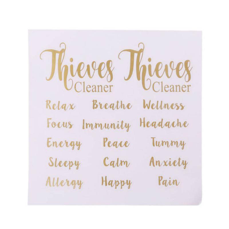 Gold Essential Oil Bottles Labels Body Stickers Ho... – Vicedeal