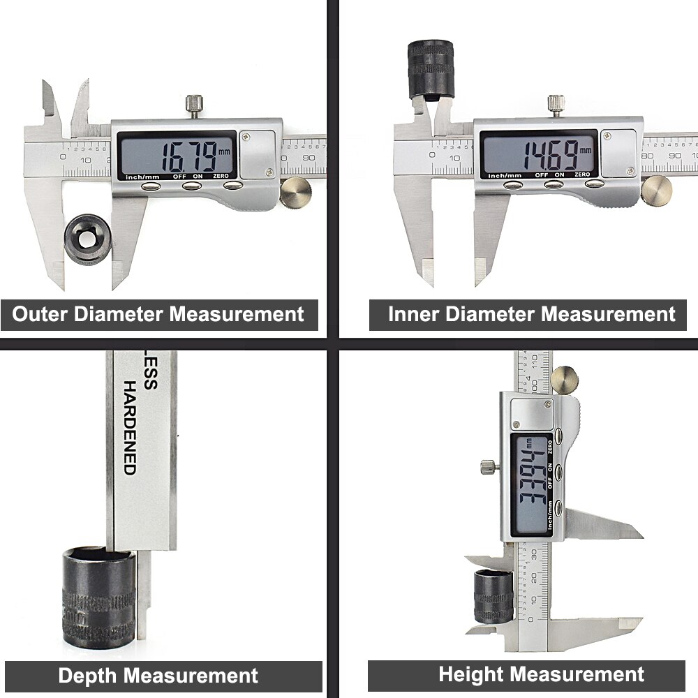 NEWACALOX 150mm/0.01mm LCD Screen Digital Caliper ... – Grandado