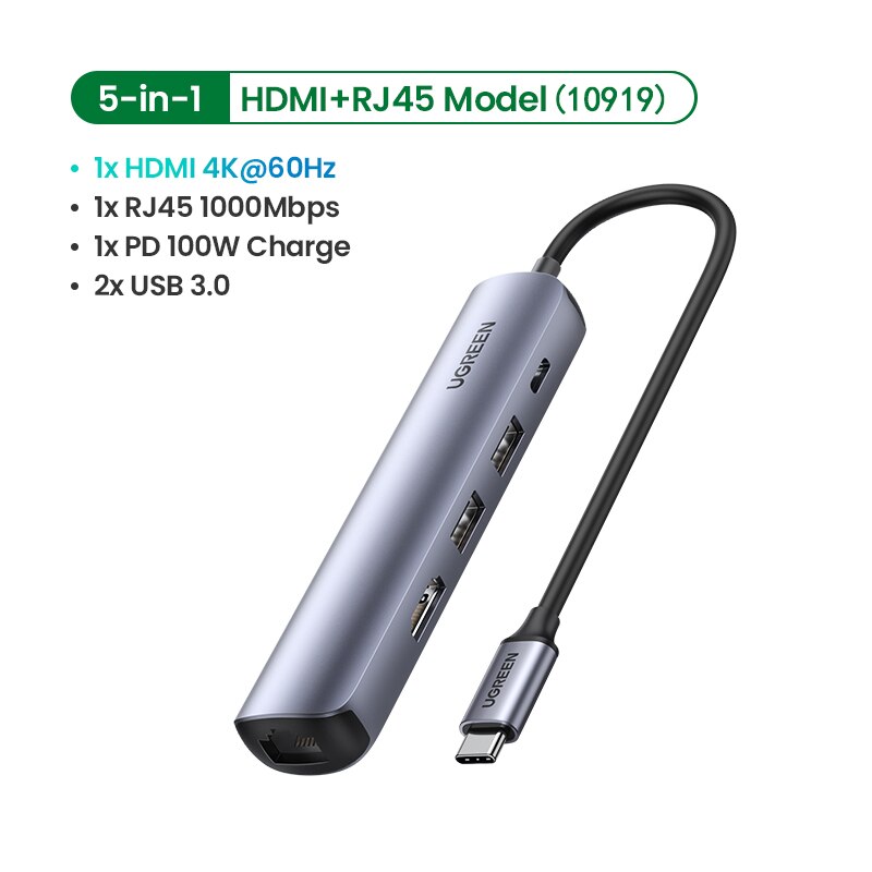 Ugreen usb c hub 4k 60hz mini usb typ c 3.1 to hd... – Grandado