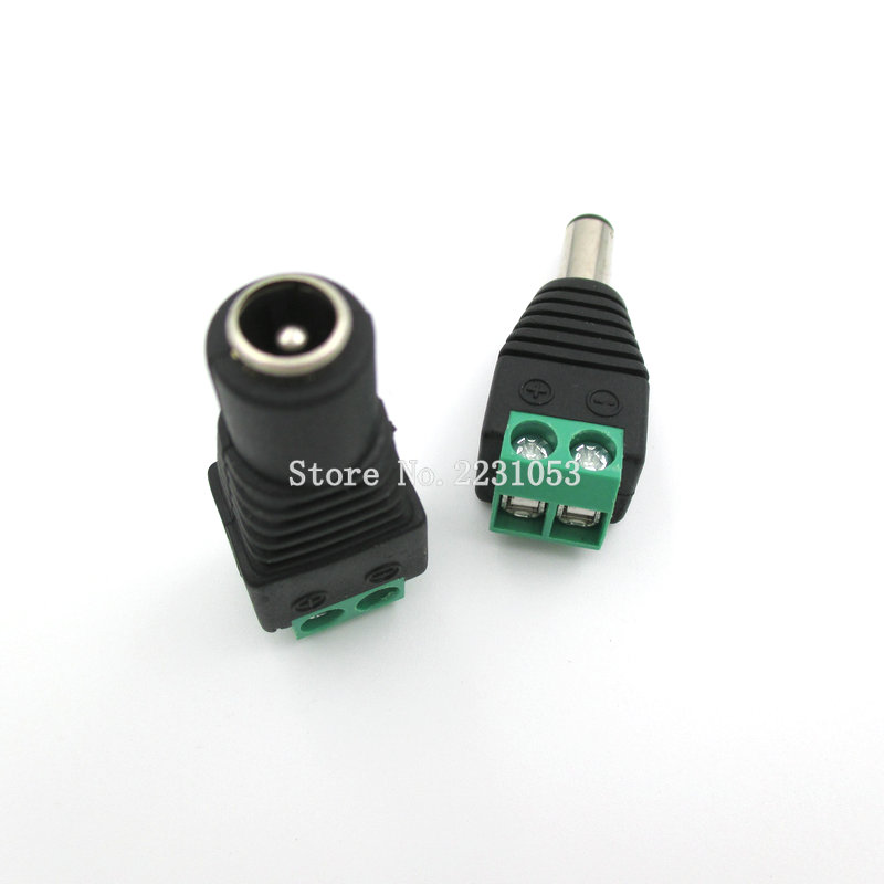 10 PCS CCTV Cameras 2.1mm x 5.5mm Female Male DC P... – Grandado