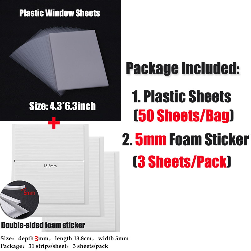 Clear Plastic Venster Lakens En Dubbelzijdig Kleve... – Vicedeal