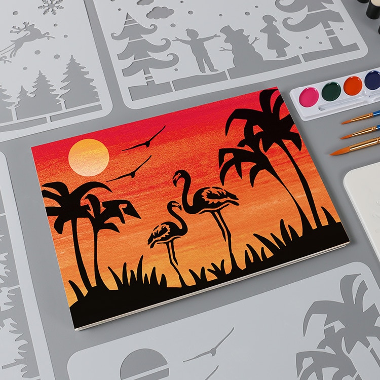 16Pcs/Set A4 Landscape Character DIY Layering Sten... – Vicedeal