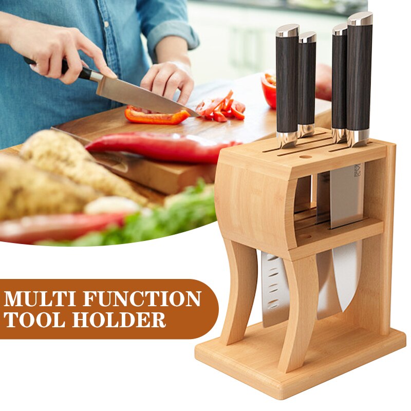 Bamboo Kitchen Tool Holde R-Shape Bamboo Tool Hold... – Grandado
