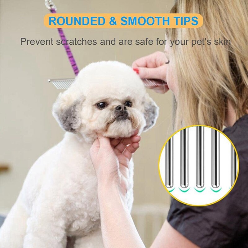 2Pcs Huisdier Kam, Roestvrij Staal Huisdier Kam, G... – Vicedeal