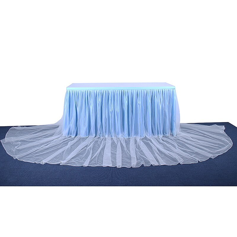 Handmade Tulle Table Skirt Tableware Cloth for Par... – Grandado