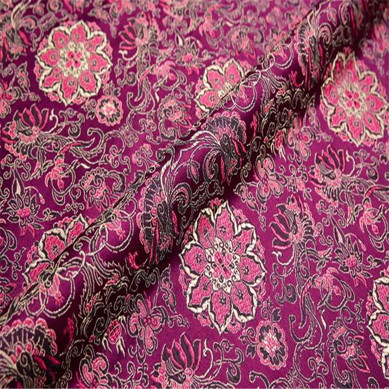 Polyester Jacquard Brocade Fabric Marketable Flowe... – Grandado