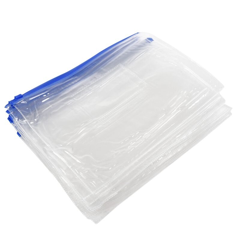 12 x A5 Blue Zip Zippy Bags -Document Clear Plasti... – Grandado