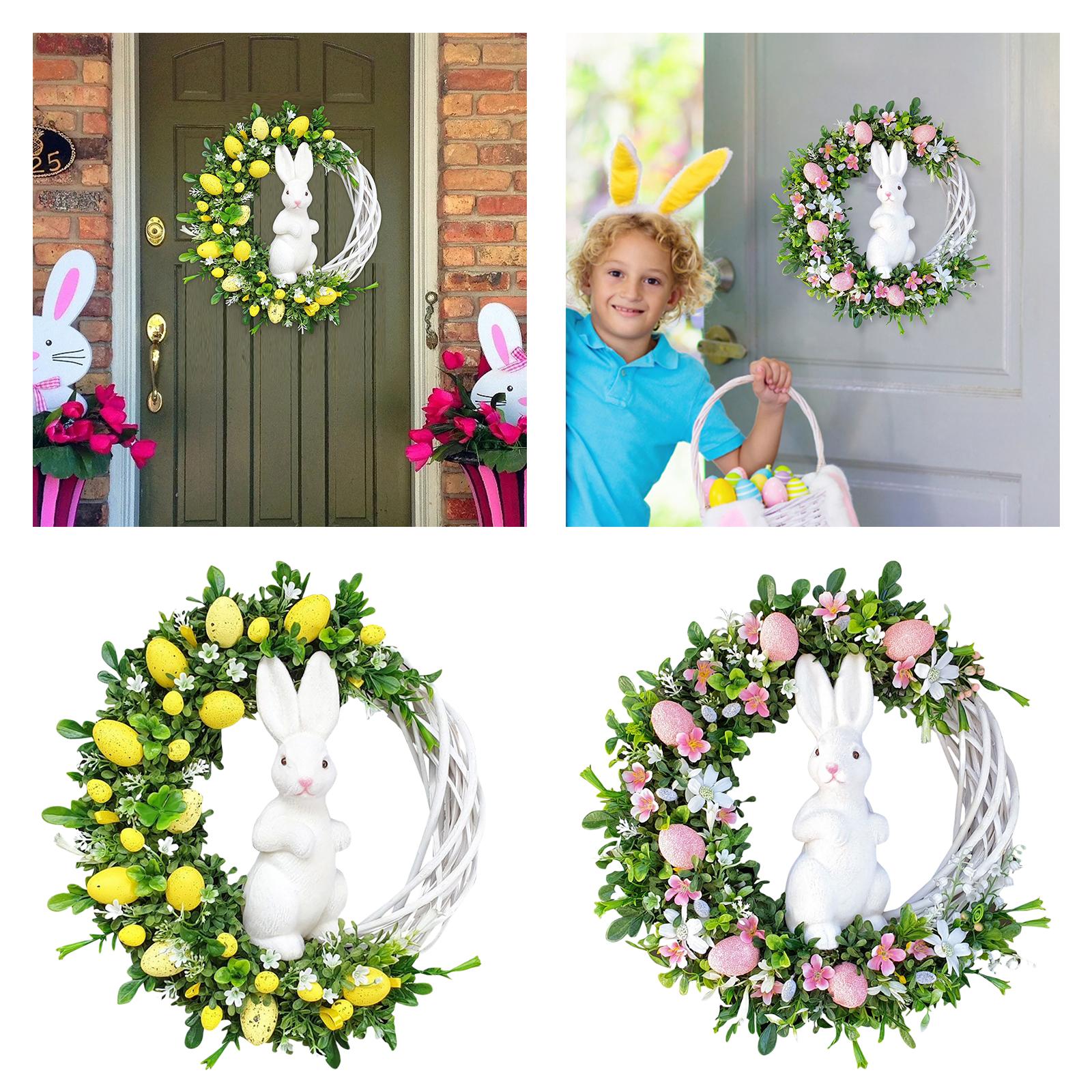 Easter Wreath Window Artificial Flower Garland for... – Grandado