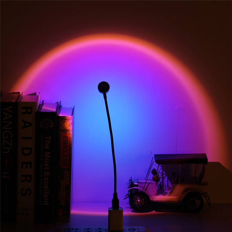 USB Powered 7 Colors Sunset Lamp Rainbow Projector... – Grandado