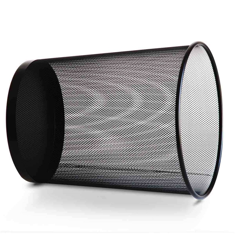DL 9189 waste paper basket metal large mesh garbag... – Grandado