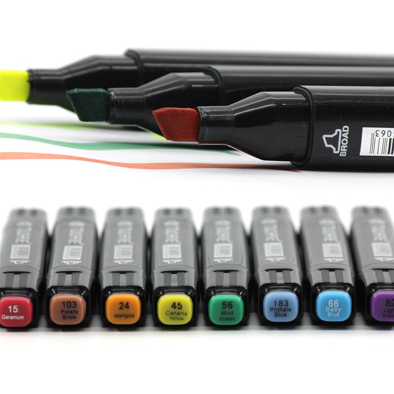 36/48/60/80/168 Kleuren Grafische Dual Tip Schets ... – Grandado