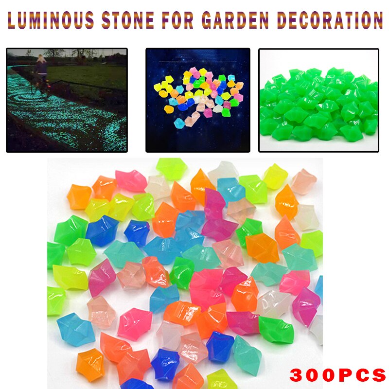 300 stücke 14mm Leucht Steine Garten Dekoration Ge... – Grandado