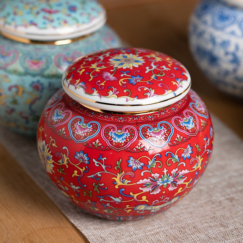 Blue and White Porcelain Tea Cans Painted Ceramic ... – Grandado