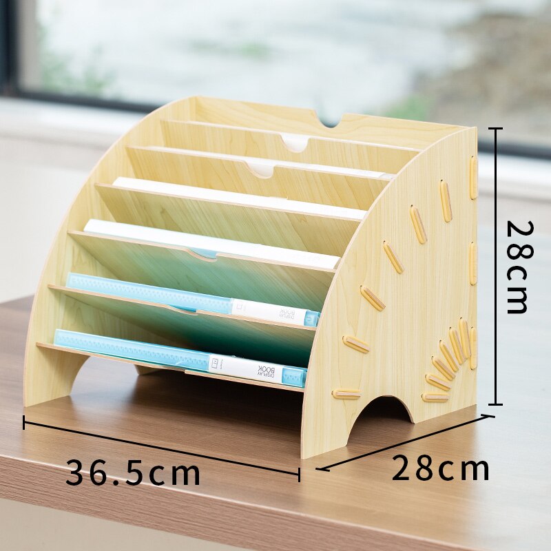 Fan shaped file data shelf office desktop multi la... – Vicedeal