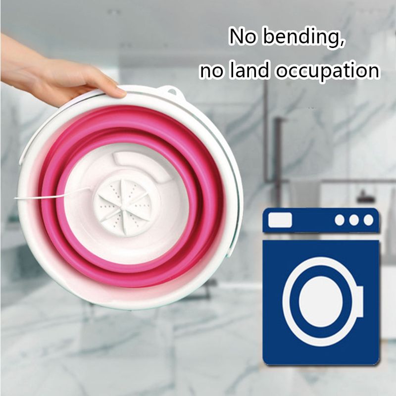 Foldable Mini Washing Machine Rotating Ultrasonic ... – Grandado