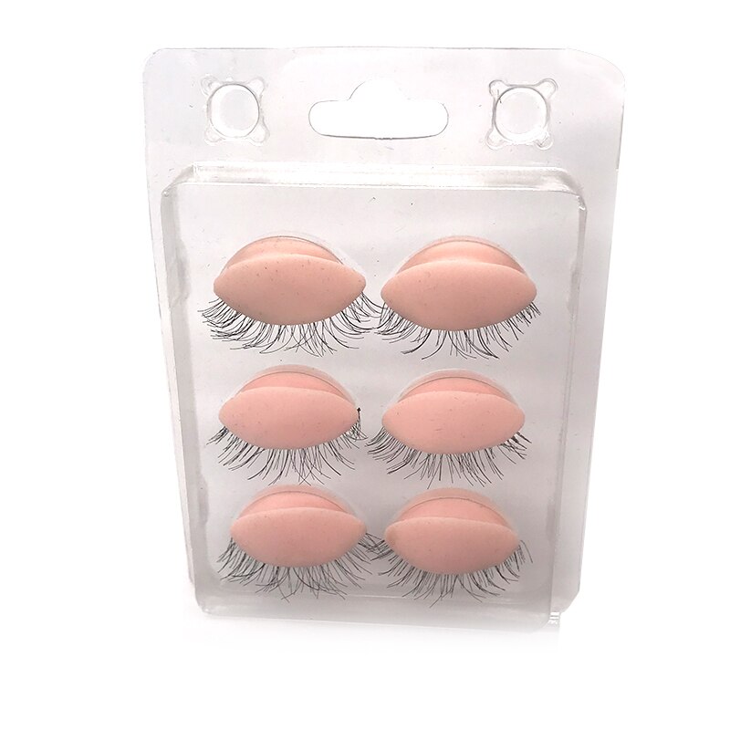 3 Pairs Grafting Eyelash Extension Training Head E... – Vicedeal