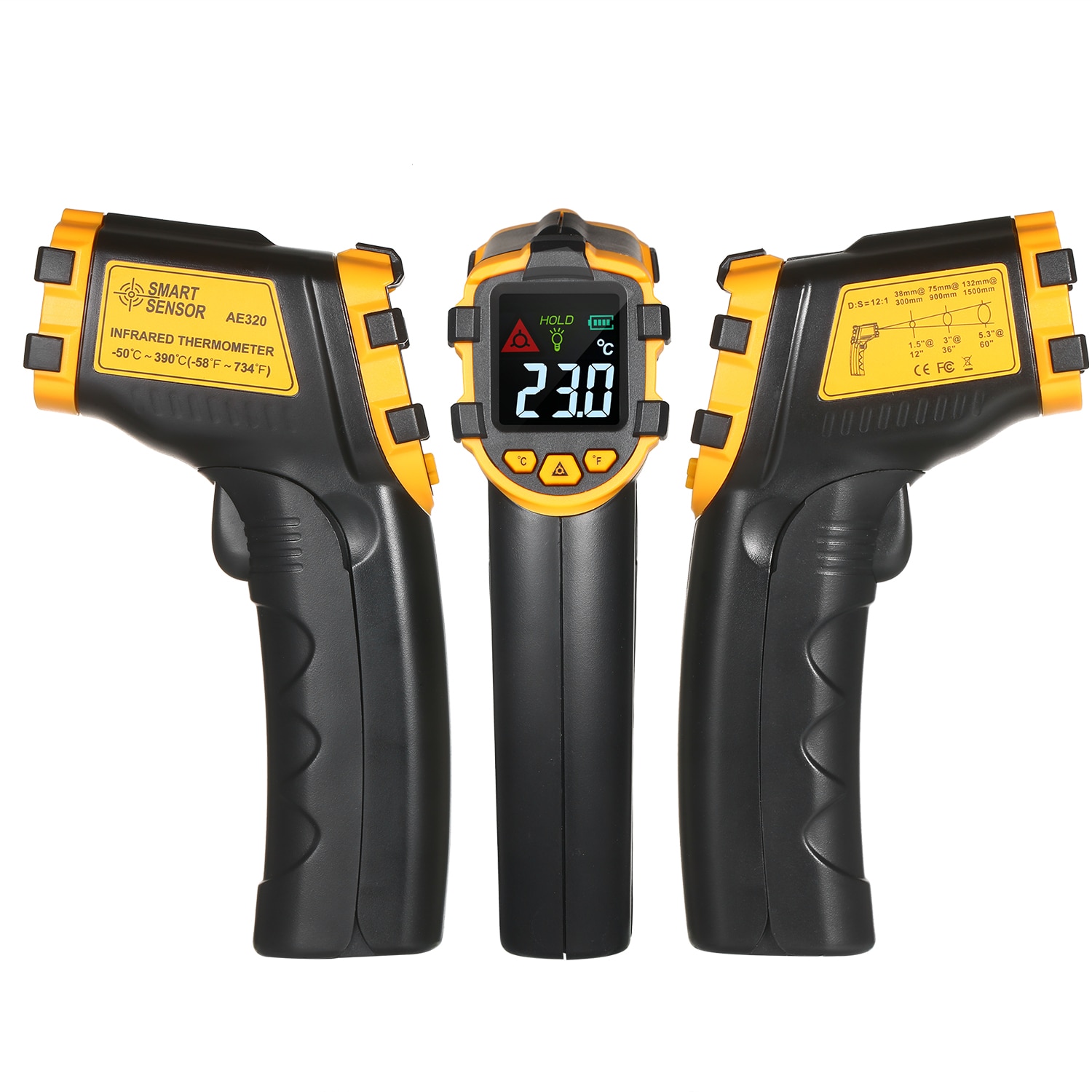 SMART SENSOR Thermometer Digital Non-contact IR In... – Grandado