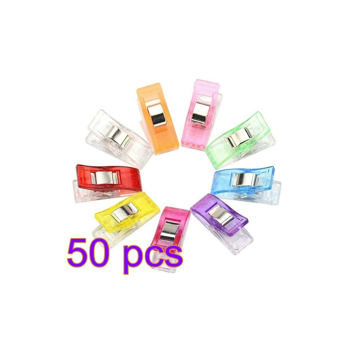 50PCs Sewing Clips Plastic Clips Quilting Crafting... – Grandado