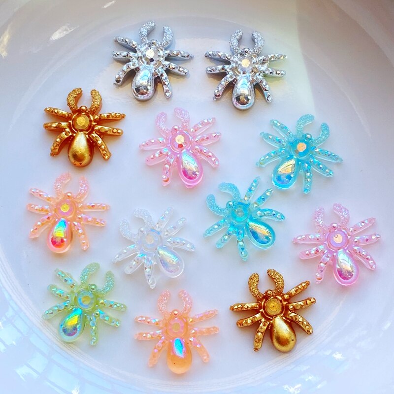 50pcs Cute Resin Mini Little Spider Flat back Cabo... – Vicedeal