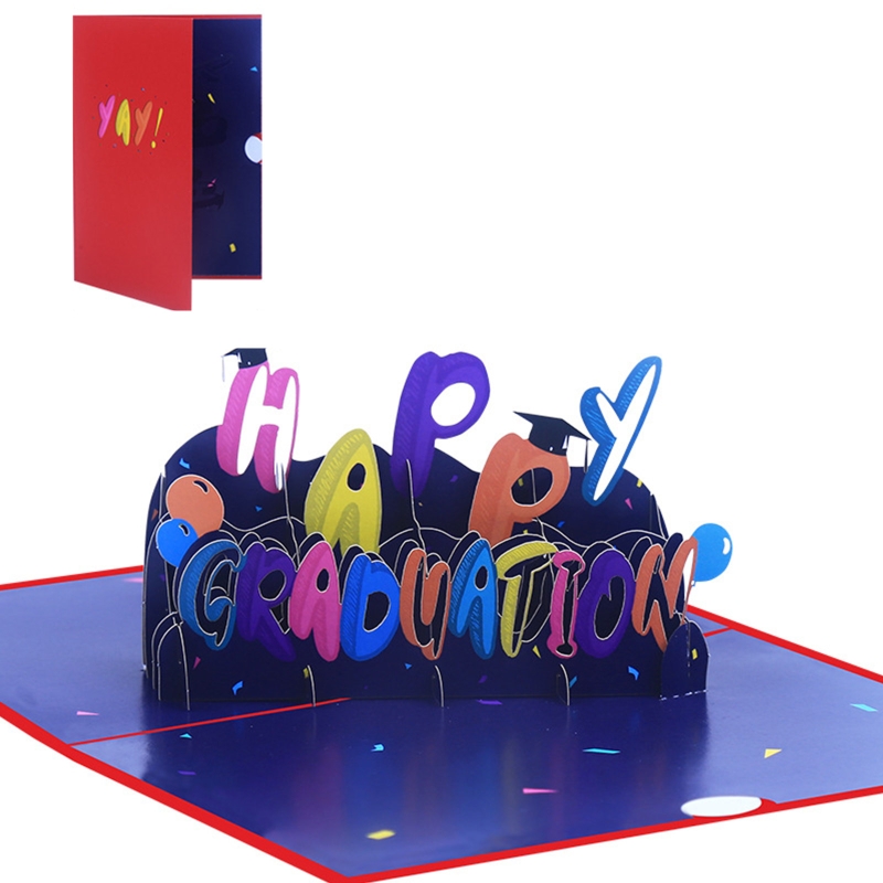 A0KE 3D Pop Up Card Happy Graduation Greeting Card... – Vicedeal