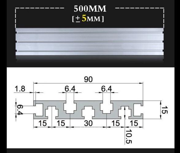 FitSain-L=500mm 1590 aluminum profile for DIY mult... – Vicedeal