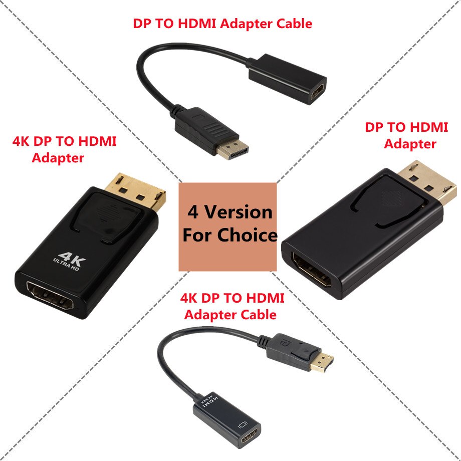 4K DisplayPort to HDMI-compatible Adapter Converte... – Grandado