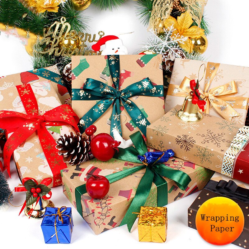 2PC Christmas Packaging Paper Flower Wrapping Pape... – Grandado