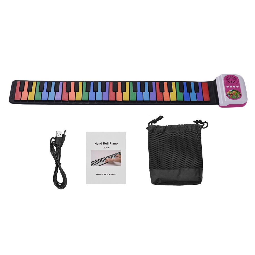 49-Key Portable Roll-Up Piano Silicon Electronic K... – Vicedeal