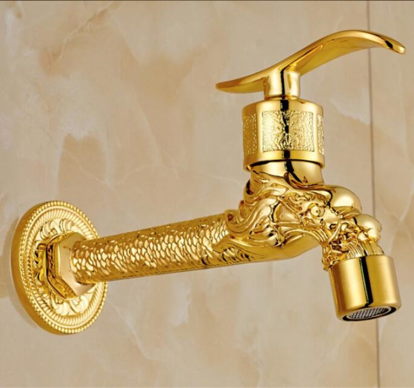 Art Gesneden Muur Mount Bibcock Messing Retro Tap ... – Grandado