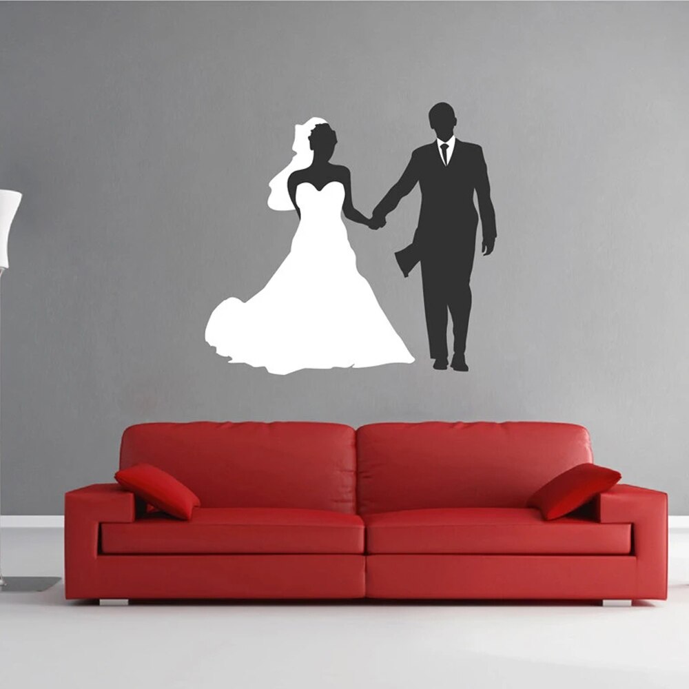 Wall Decals Bride Groom Wedding Dress Wedding Shop... – Grandado