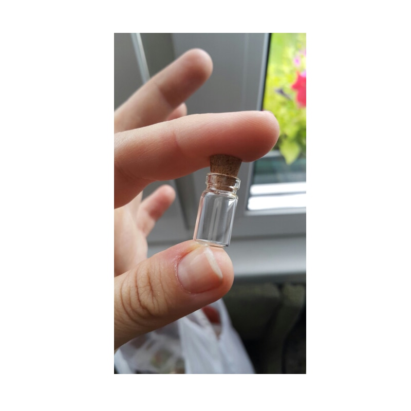 10PCs Tie Plug Tiny Glass Storage Bottles With Cor... – Grandado