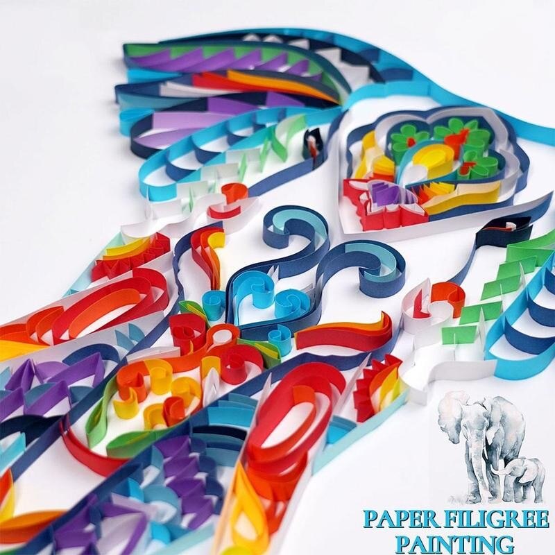 DIY Paper Art Parrot Animal Quilling Paper Set Cra... – Vicedeal