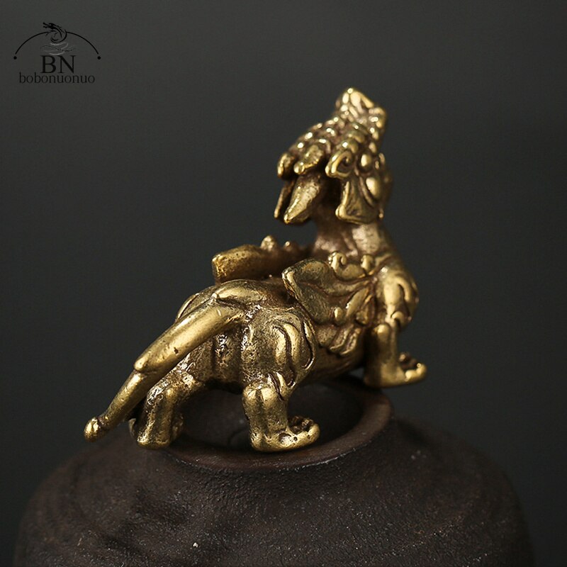 Antique Copper Chinese Mythical Beast Pixiu Miniat... – Grandado