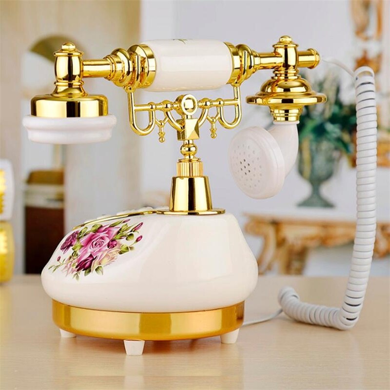 Button Dial Antique Telephone, LCD Display Vintage... – Grandado