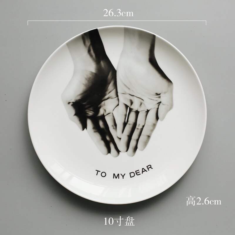 10 Inch Ceramic Plate Breakfast Plate Couple Plate... – Grandado