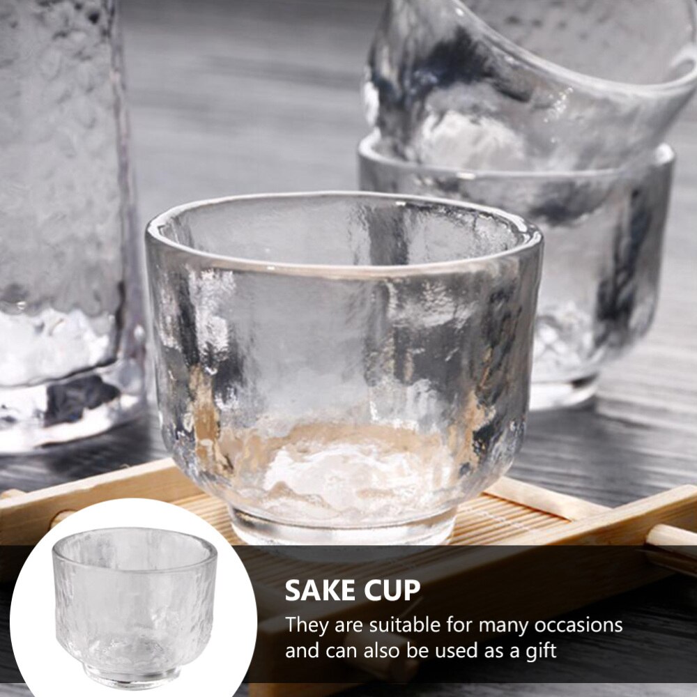 1 Set 4Pcs Glass Sake Cups Japanese Style Sake Set... – Vicedeal