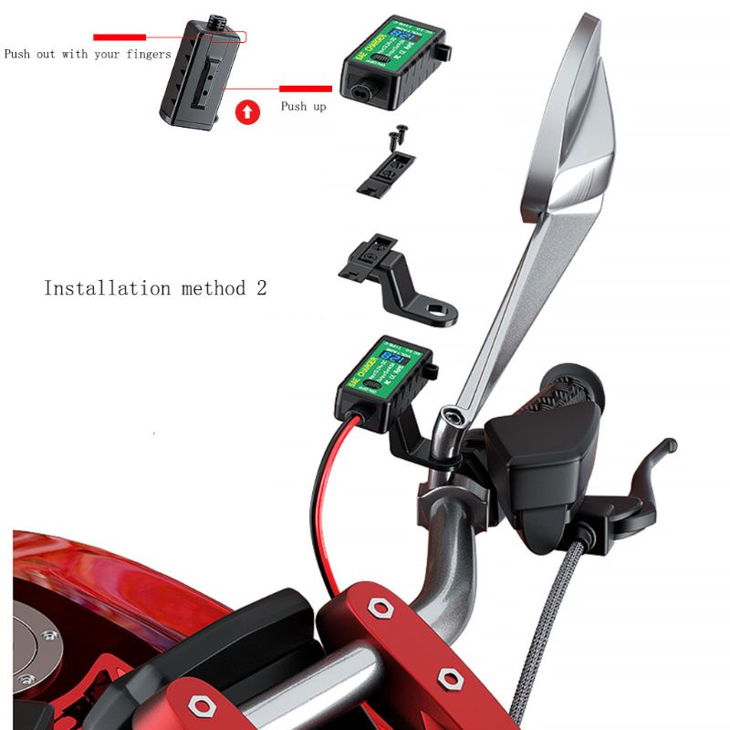 Motorcycle Dual 2.4A USB Charger SAE to USB Adapte... – Grandado