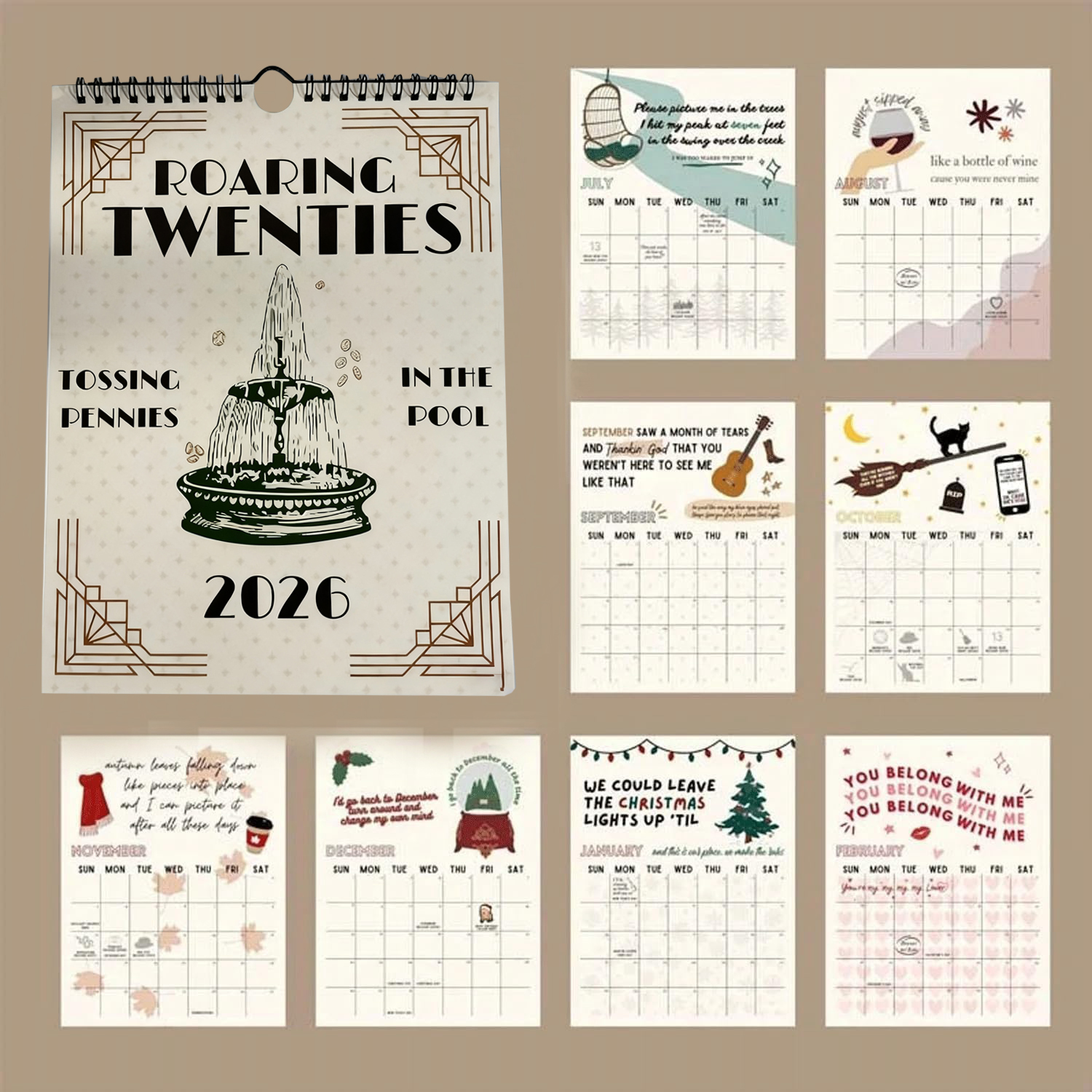 2026 Kalender met brullende twenties Wandkalender ... – Grandado