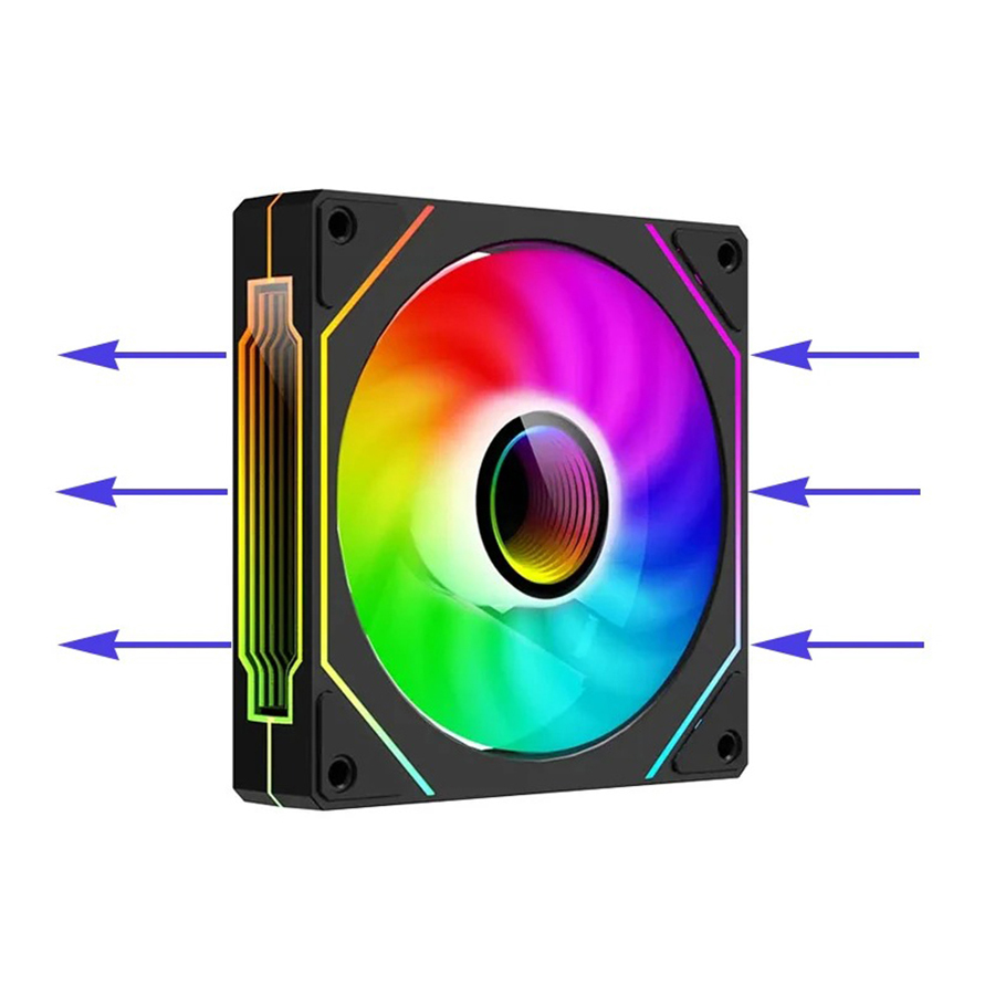PRISM 4 PRO ARGB CPU Fan 4PIN PWM Silent Chassis F... – Grandado