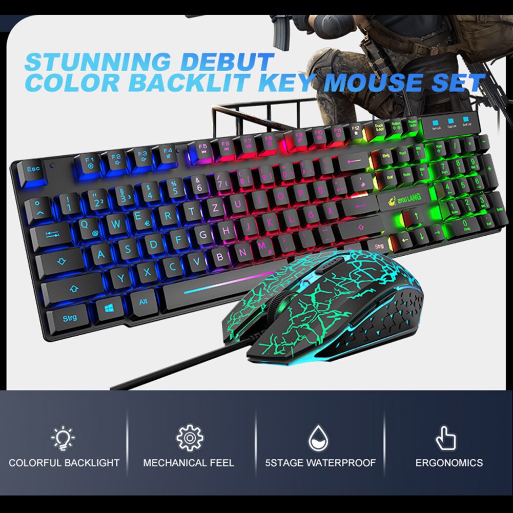 T13 Gaming keyboard Mouse Combo RGB Backlight USB ... – Grandado