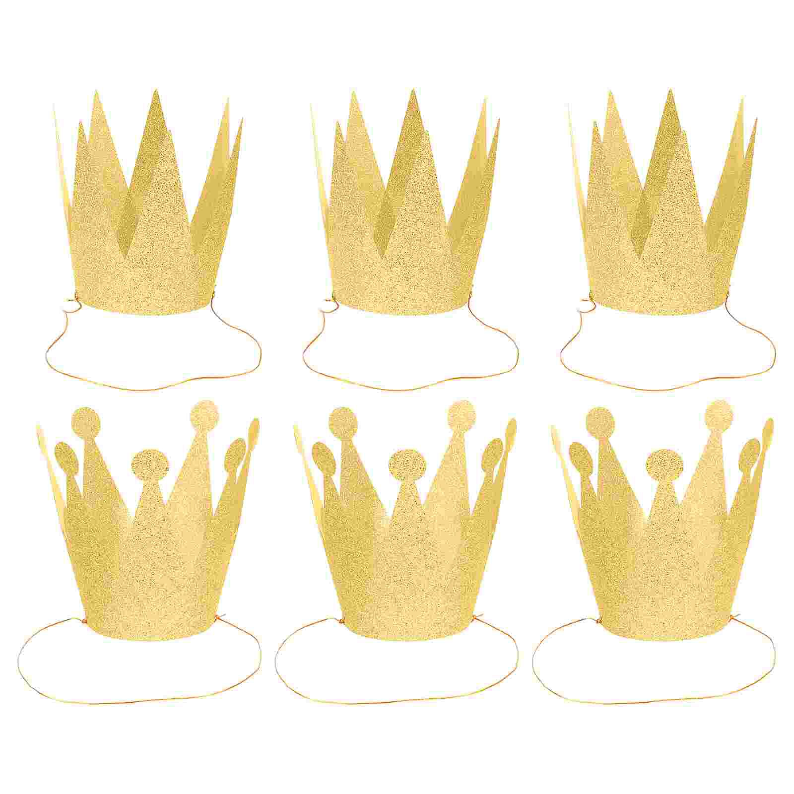 6Pcs Birthday Crown Hats Chic Delicate Crown Shape... – Vicedeal