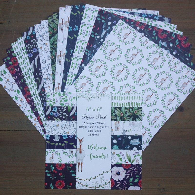 DIY welcome friends style Scrapbooking paper pack ... – Grandado