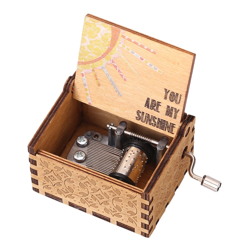 Vintage Houten Gesneden Muziekdoos De Hand Aangezw... – Vicedeal