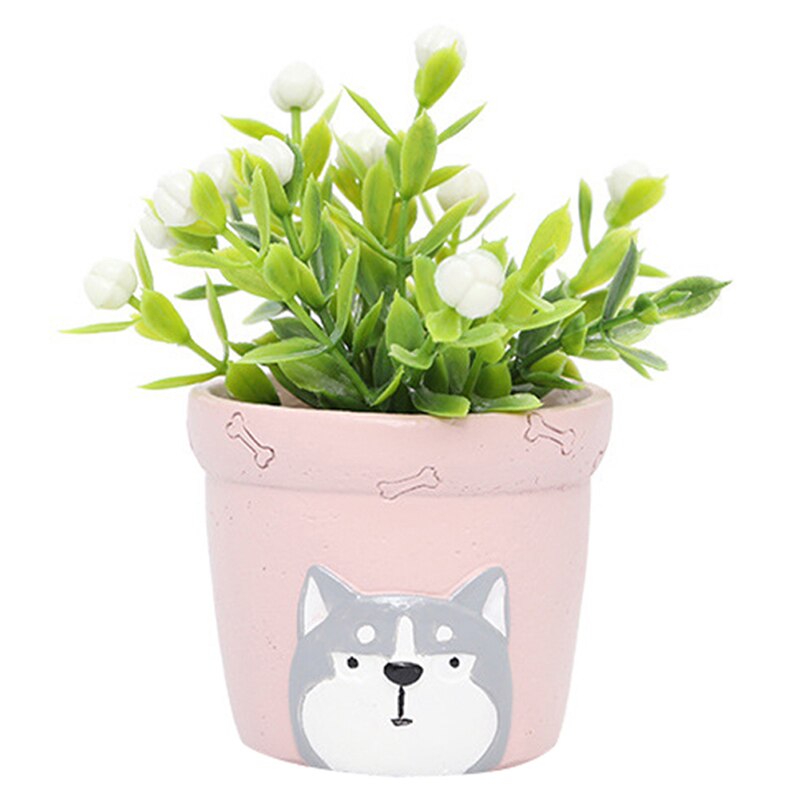 Resin Cute Flower Pot Storage Container Plant Flow... – Vicedeal