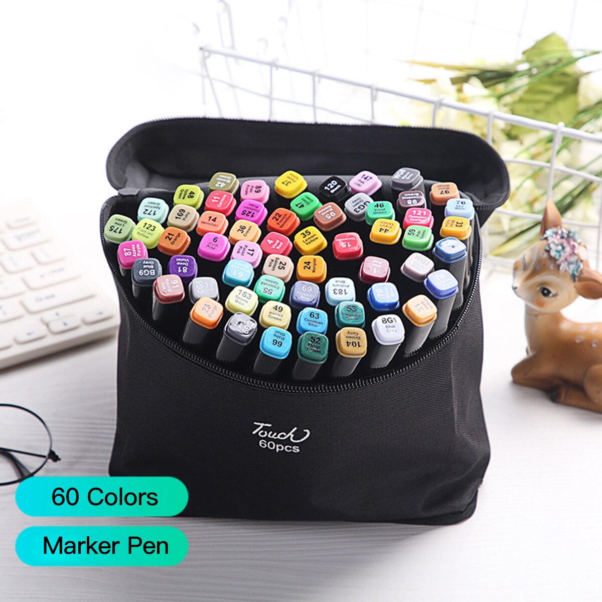 Multiolors Art Markers Set Double Tip Broad Fine P... – Grandado