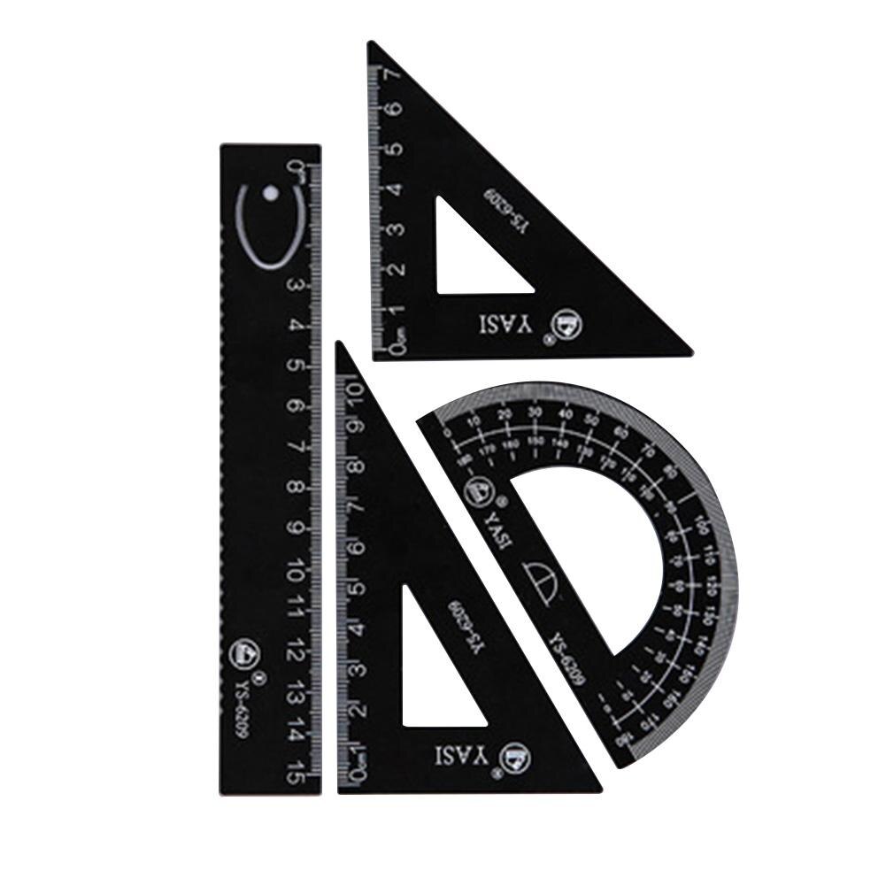 4Pcs Straight Triangle Ruler Protractor Tool Stude... – Vicedeal