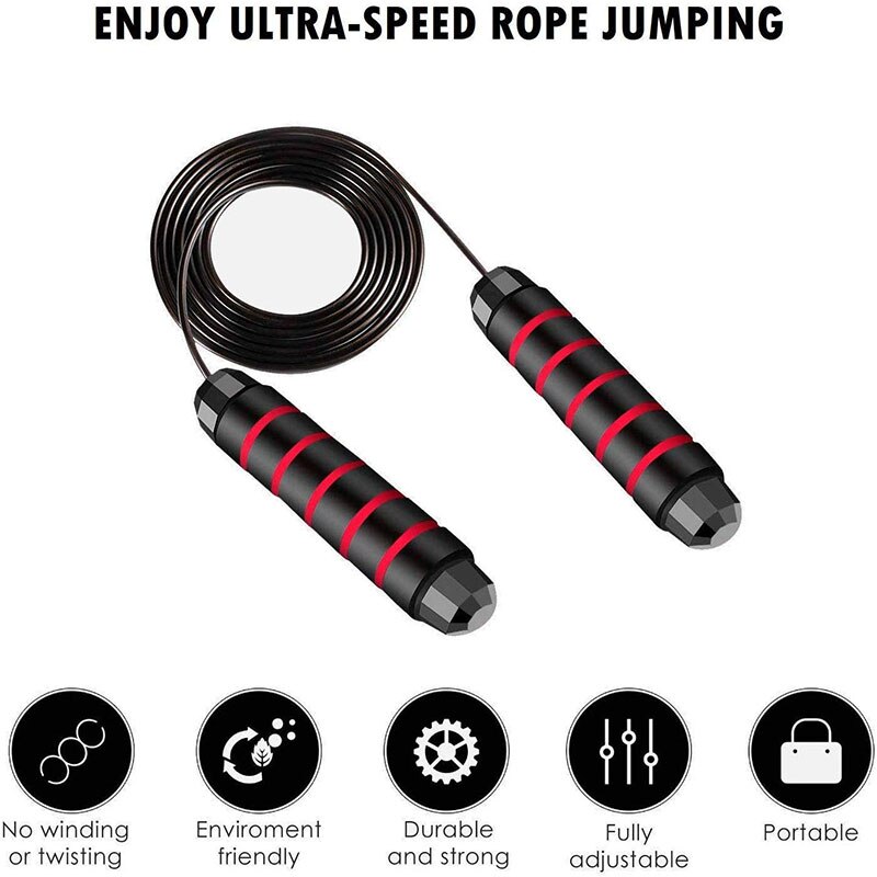 Jumping Rope Adjustable Skipping Rope With Cable F... – Grandado