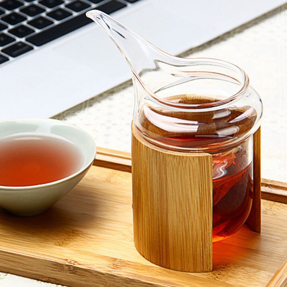 Tea Fair Cup Bamboo Tube Tea Container Glass Teapo... – Vicedeal