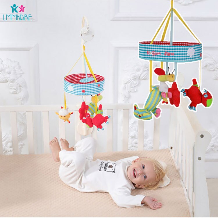 Newborn Baby Bed Bell Plush Children Music Rotary ... – Grandado