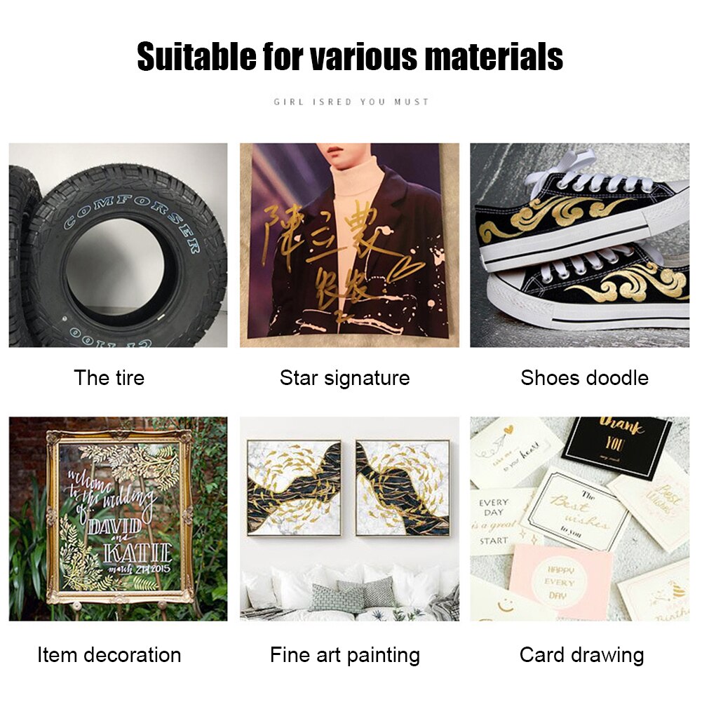 Waterproof Marker Pens Silver Gold DIY Metallic Cr... – Grandado